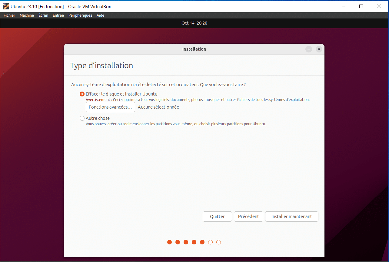 Comment installer Ubuntu 23.10 sur VirtualBox ? - DIRTECH IT