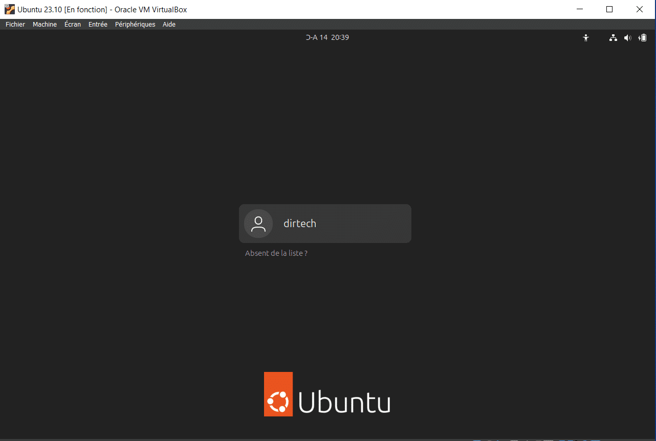 Comment installer Ubuntu 23.10 sur VirtualBox ? - DIRTECH IT