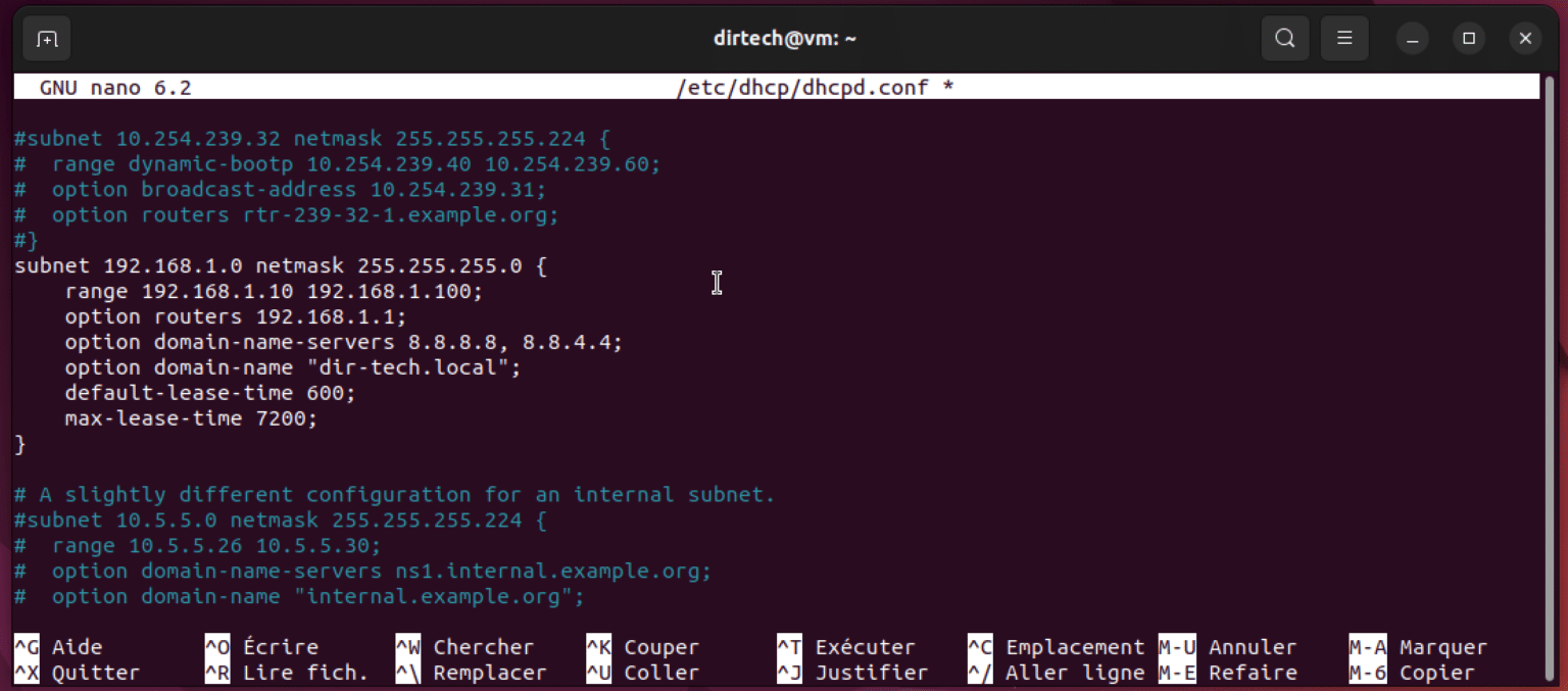 Comment Configurer un Serveur DHCP sur Ubuntu ? - DIRTECH IT