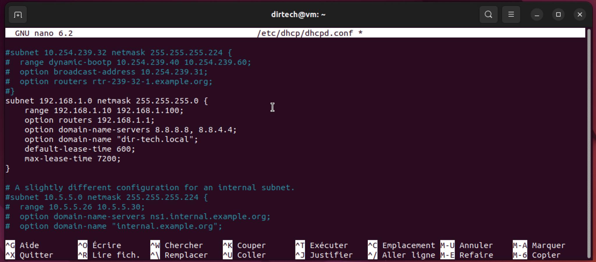 Comment Configurer un Serveur DHCP sur Ubuntu ? - DIRTECH IT