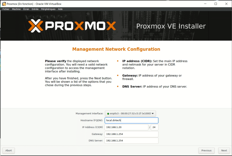 Comment Installer Proxmox VE sur VirtualBox ? - DIRTECH IT