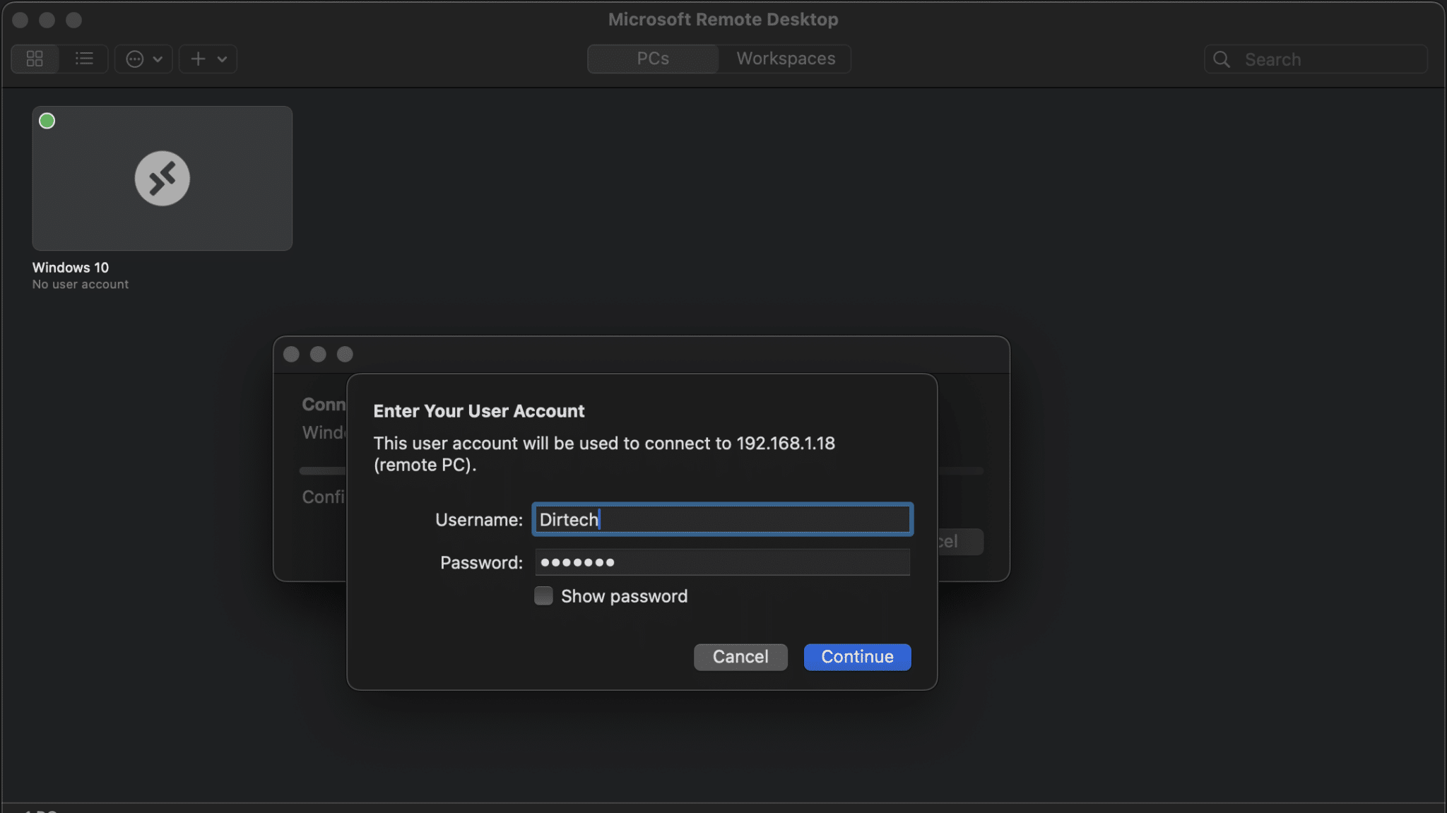 Utiliser RDP pour se connecter à un ordinateur Windows depuis MacOS