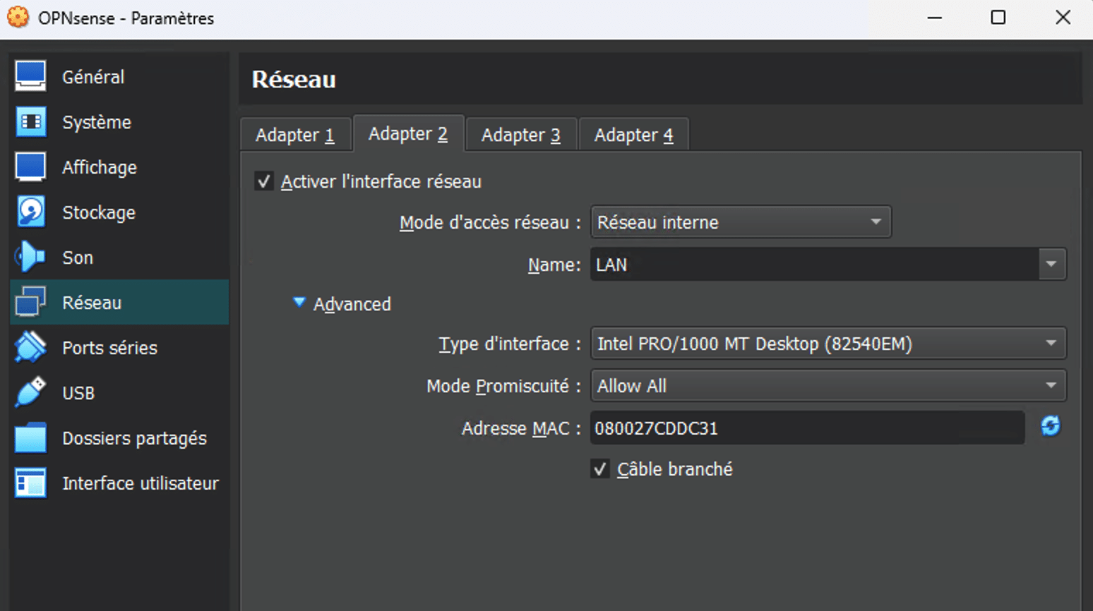 Installer et configurer OPNsense sur VirtualBox - DIRTECH IT